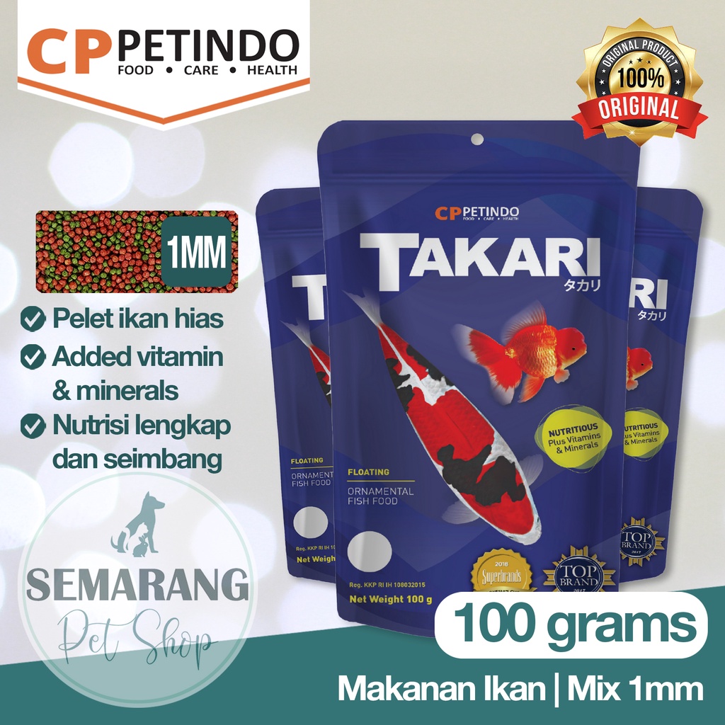 Jual TAKARI Fish Food Mix 1mm 100gr | Pelet Ikan | Pakan Ikan | Makanan ...