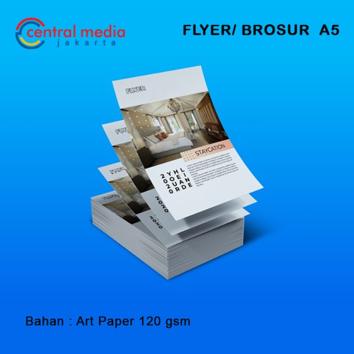 Jual [Jilid] Cetak Brosur A5 Satuan - Cetak 1 Sisi, Art Paper 120 ...
