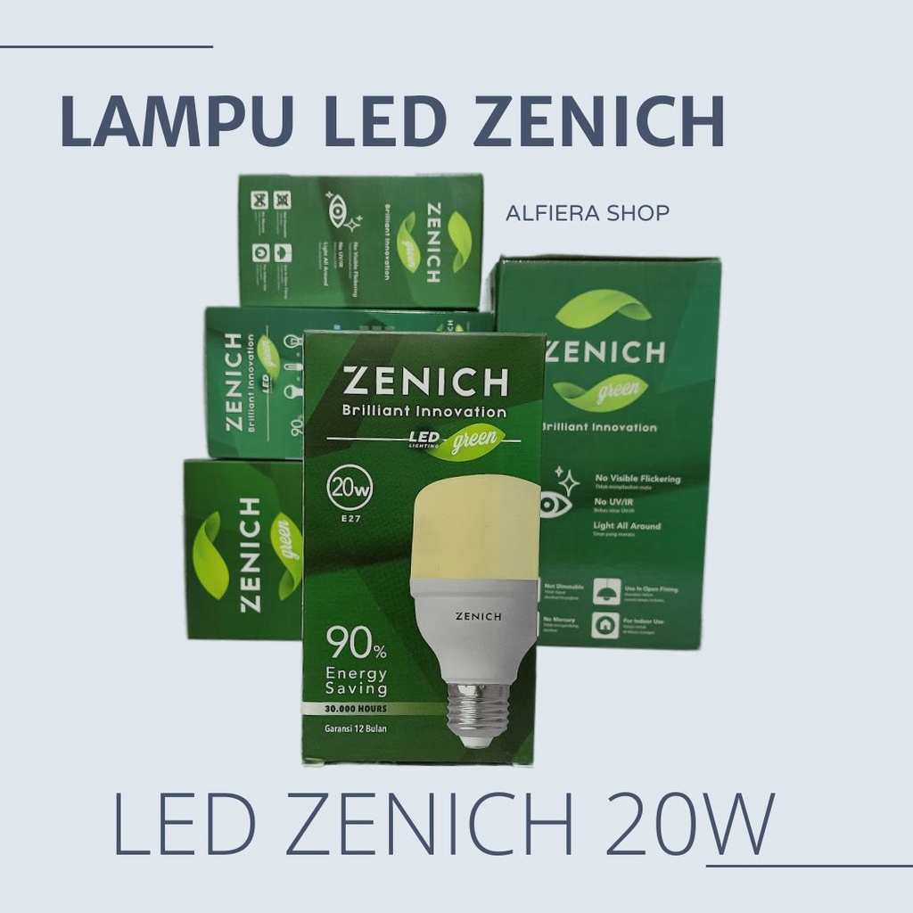 Jual LAMPU LED T BULB LAMPU LED ZENICH 20 WATT LED GARANSI 1 TAHUN ...