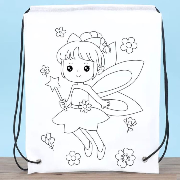 Jual [BS] DIY Mewarnai Tas Serut Spunbond / Coloring Ransel / Mainan ...