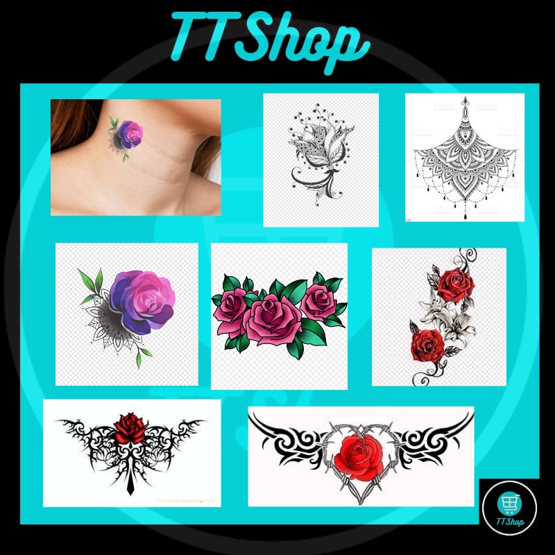 Jual Tatto temporer tahan lama gambar bunga dan anti air tapi sampai ...