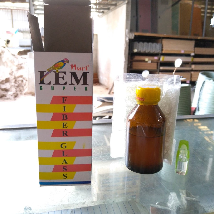 Jual Lem Fiber Glass / Resin / Lem Merek Nuri ⛏ | Shopee Indonesia