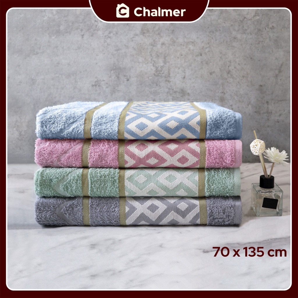 Jual Handuk Mandi Chalmer 70 x 135 cm Motif Diamond Handuk Mandi Dewasa ...