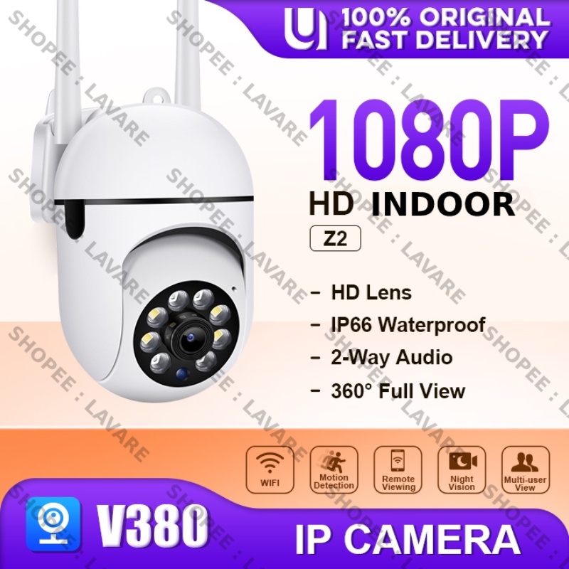 Jual CCTV Kamera V380 Z2 WIFI 8 MP PTZ Mini IP Camera Outdoor Surveillance CCTV Camera Night ...