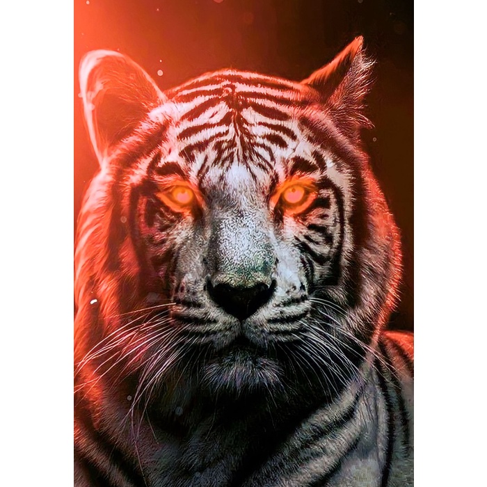 Jual LUKISAN POSTER CETAK HARIMAU JUMBO XTRA BESAR UKURAN 100X50CM ...