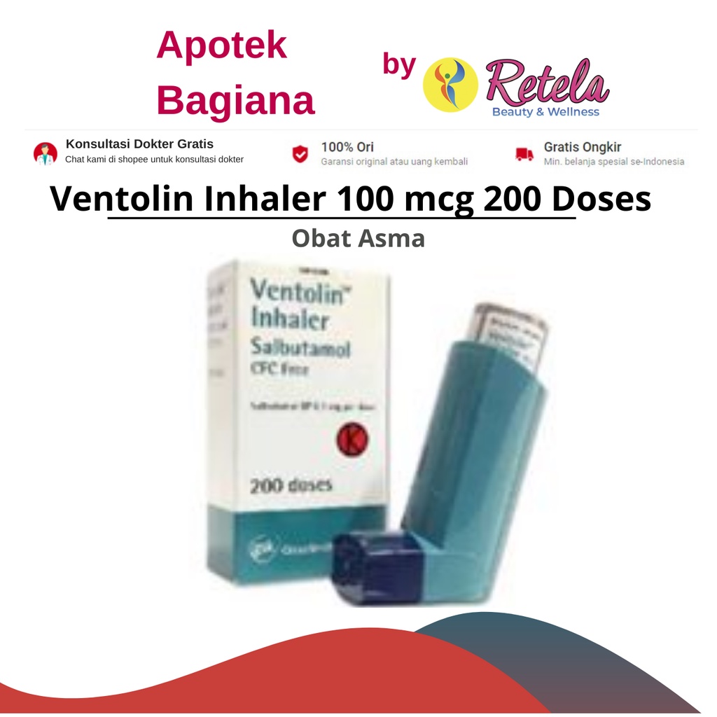 Jual Ventolin Inhaler Inhealth | Shopee Indonesia