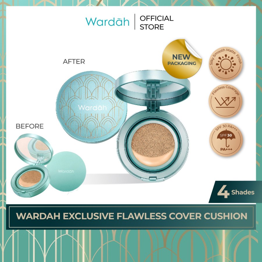 Jual WARDAH EXCLUSIVE FLAWLESS COVER CUSHION SPF 30 PA+++ | Shopee ...