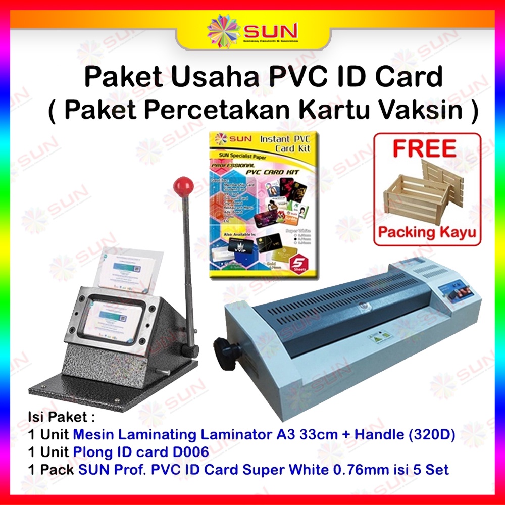 Jual Paket Usaha Cetak PVC ID Card Terdiri dari Mesin Laminating, Alat ...