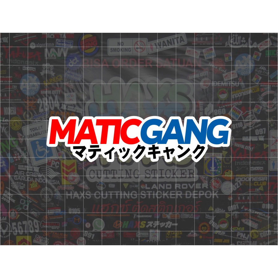 Jual Cutting Sticker Matic Gang Ukuran 10 cm Untuk Motor Mobil | Shopee ...