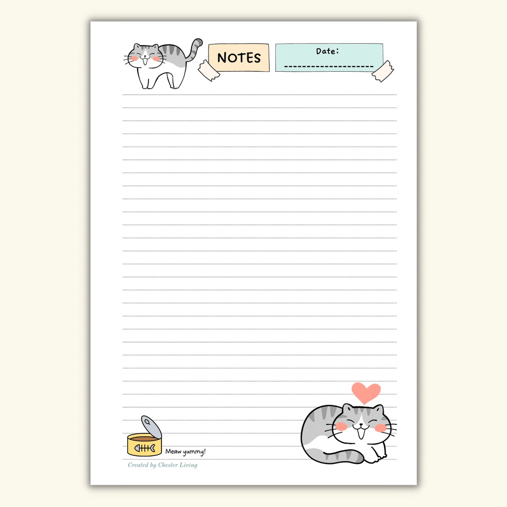 Jual Loose leaf Isi Kertas File binder A5 Tebal - Cute Cats / Refill ...