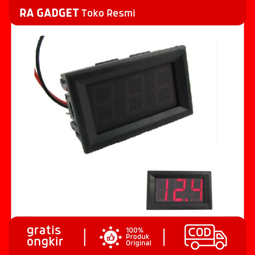 Jual Display Pengukur Tegangan Listrik Voltmeter LED / Alat Ukur Pengukur Indikator Arus ...