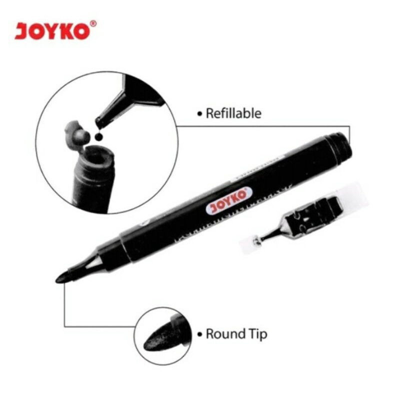 Jual Spidol Permanent Marker PM-34RF Joyko (1 Pcs) | Shopee Indonesia