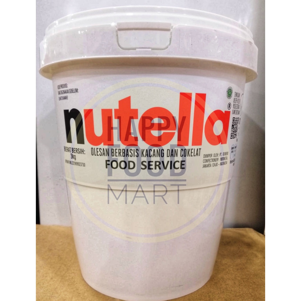 Jual [MURAH] NUTELLA 3 KG HALAL MUI/HAZELNUT SPREAD WITH COCOA 3KG ...