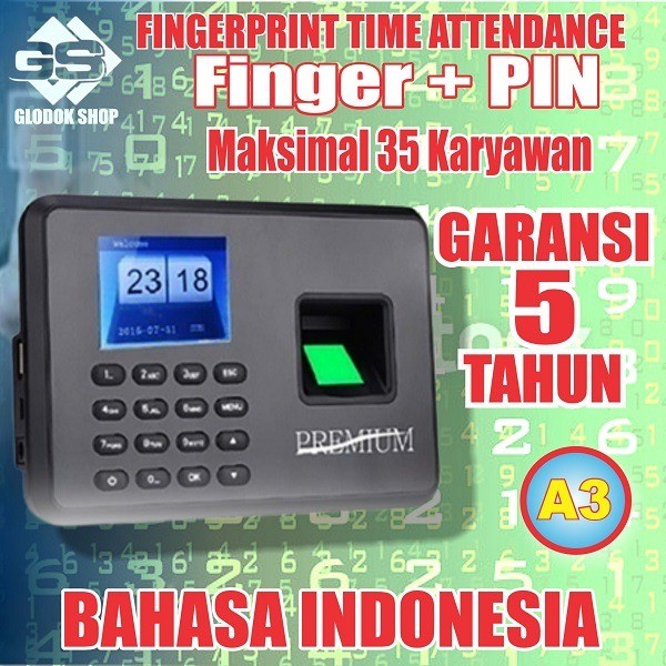 Jual MESIN ABSENSI / MESIN ABSEN / SIDIK JARI / FINGER PRINT A3 ...
