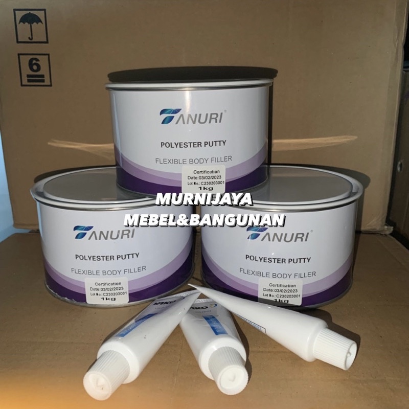 Jual DEMPUL TANURI 1KG + HARDENER WARNA PUTIH DEMPUL BESI | Shopee ...