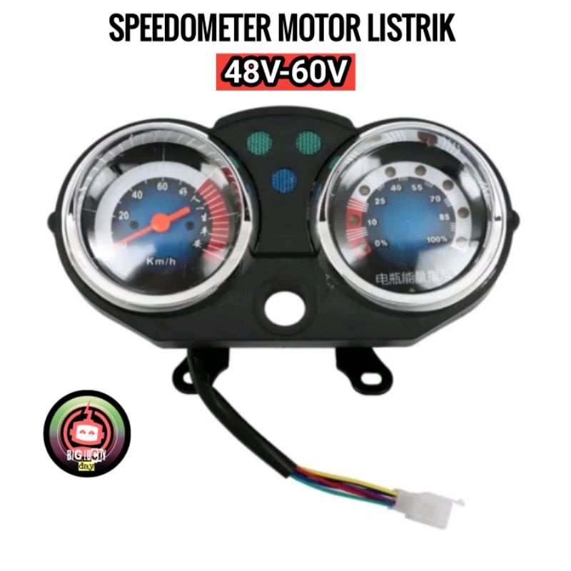 Jual SPEEDOMETER + INDIKATOR BATERAI ANALOG DISPLAY SEPEDA LISTRIK ...