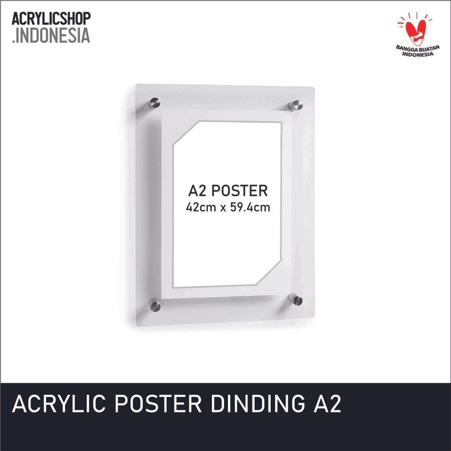Jual Akrilik Poster A2 / Acrylic Display Wall Poster A2 / Poster ...