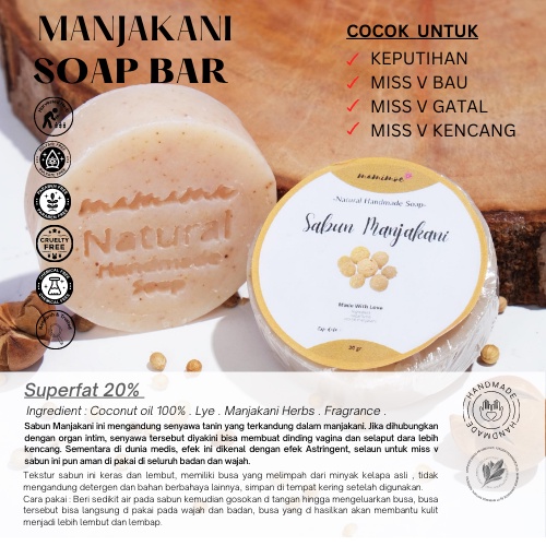 Jual Sabun manjakani soap bar sabun bantu hilangkan keputihan gatal ...
