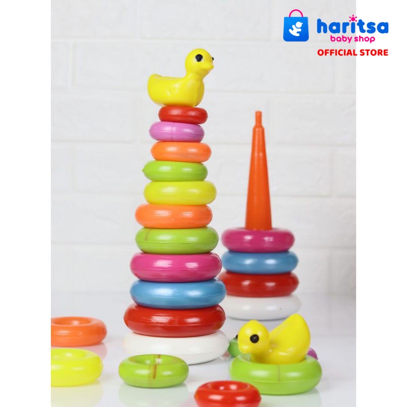 Jual mainan edukasi anak ring donat 9 susun dan 13 susun | Shopee Indonesia