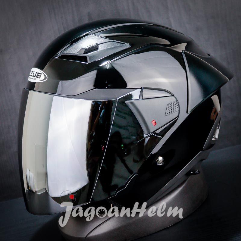 Jual ZEUS HELM ZS611 SOLID | BLACK METALIC | ZS-611 | ZS 611 | Double ...