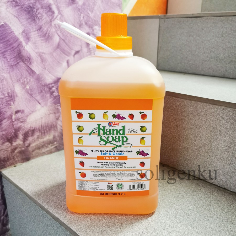 Jual YURI HAND SOAP Jerigen 3.7 Liter Sabun Cair Cuci Tangan Instan ...