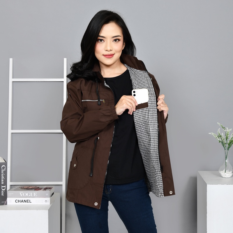 Jual Jaket Wanita Parka Jumbo Import Bolak Balik Premium Tebal Kekinian Ori | Shopee Indonesia