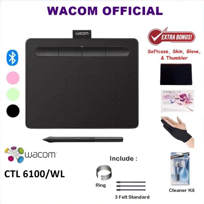 Jual Wacom Intuos Medium Wireless CTL-6100WL Bluetooth CTL 6100 CTL6100 | Shopee Indonesia
