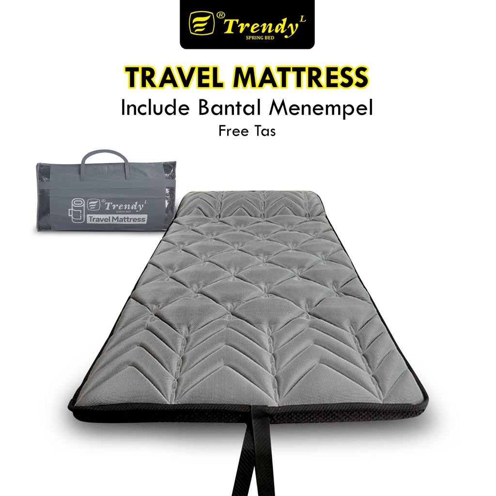 Jual Trendy Travel Mattress Tebal 6cm Dengan Bantal - Travel Bed Kasur ...