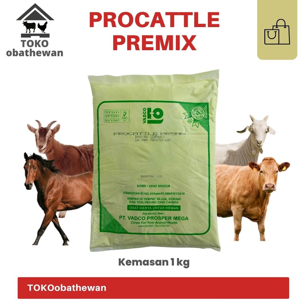 Jual PROCATTLE PREMIX 1 Kg VADCO - PRO CATTLE - Premix Vitamin Mineral ...