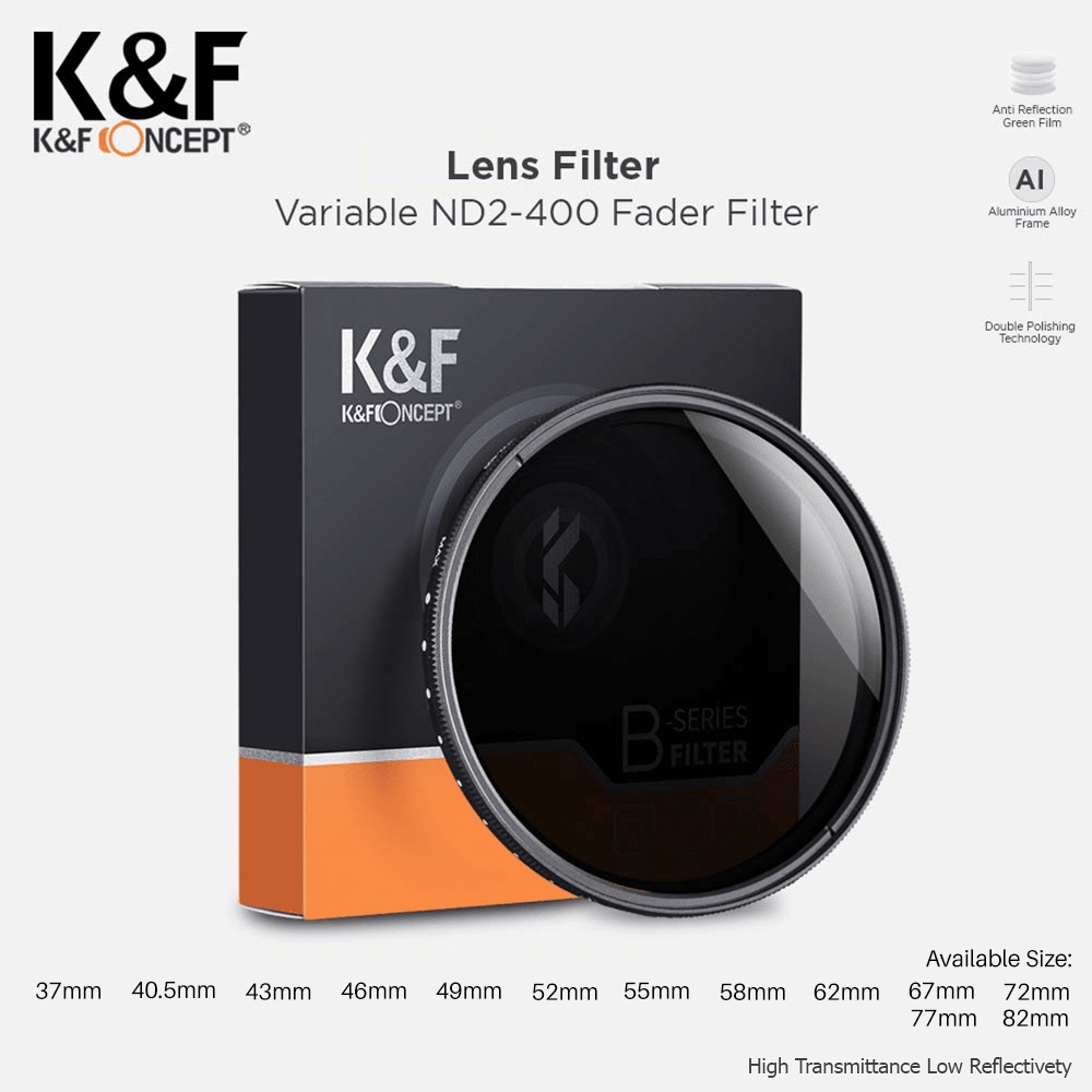 Jual K&F Concept Lens Filter Variable ND2-400 Fader Filter - Variant Size | Shopee Indonesia