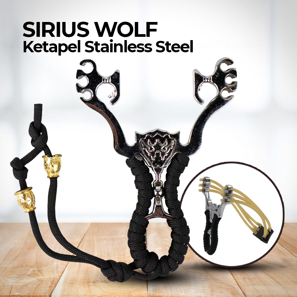 Jual Mainan Ketangkasan Sirius Wolf Ketapel Stainless Steel Catapult ...