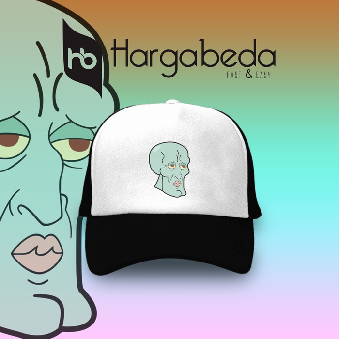 Jual hat / topi trucker/jaring spongebob squarepants handsome face ...