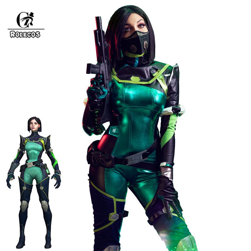 Jual Viper Cosplay Costume Game Valorant Viper Cosplay Costume Green