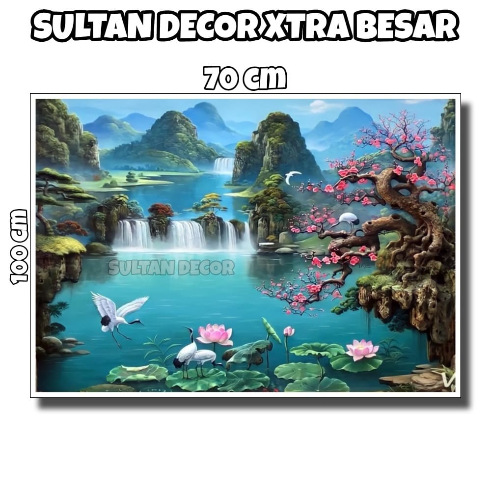 Jual LUKISAN POSTER CETAK PEMANDANGAN PEGUNUNGAN XTRA BESAR UKURAN ...