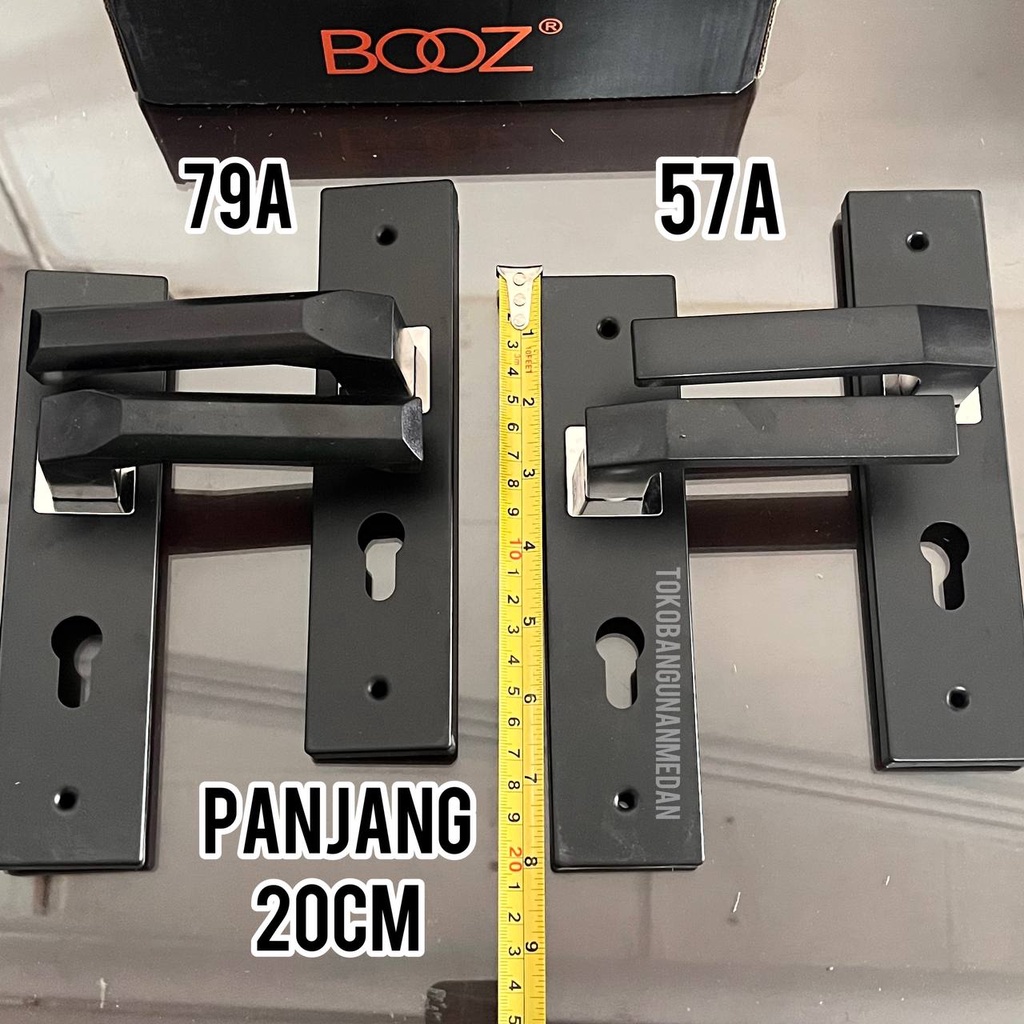 Jual KUNCI PINTU RUMAH SEDANG SET 20 CM BOSS / HANDLE HITAM MINIMALIS ...
