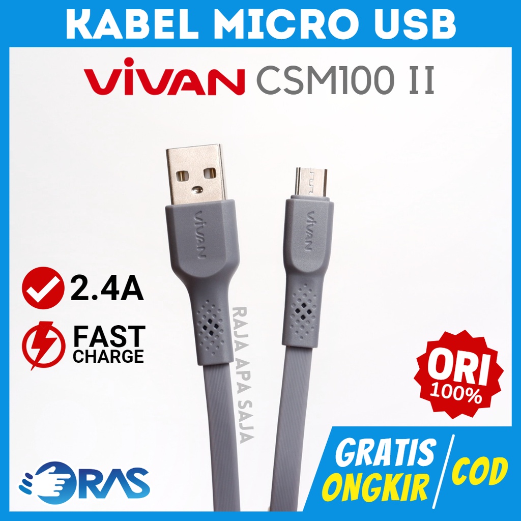 Jual KABEL DATA VIVAN FAST CHARGING Micro USB - Cable Cabel Casan ...