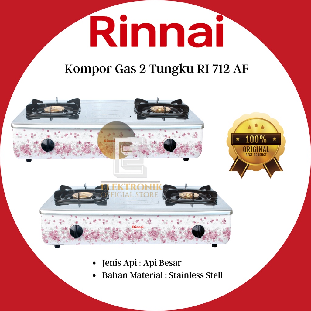 Jual RINNAI KOMPOR GAS 2 TUNGKU RI 712 AF KOMPOR GAS/RI712AF/RI712 AF/RI 712 AF/RI-712AF/RI-712 ...