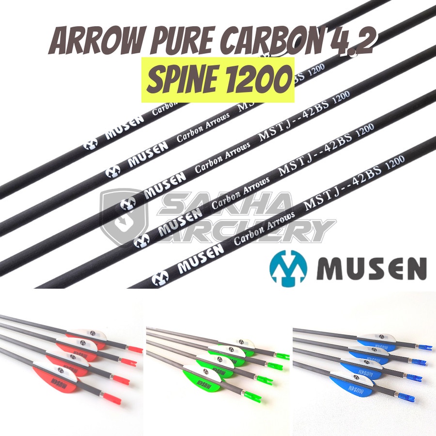 Jual Arrow Musen Pure Carbon 4.2 Spine 1200 - MSTJ 42BS | Shopee Indonesia