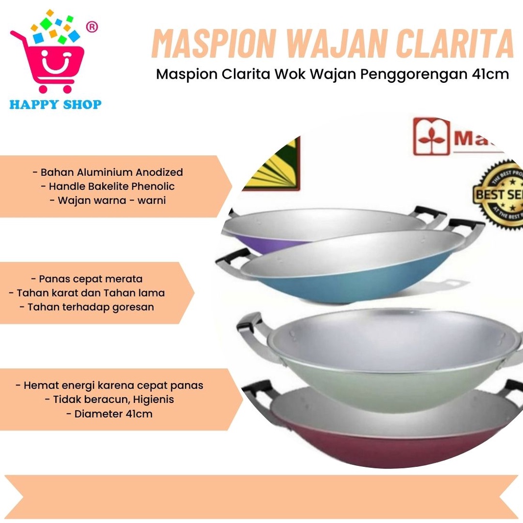 Jual Maspion Wajan Clarita 41 Cm / Penggorengan | Shopee Indonesia