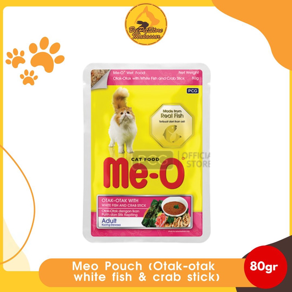 Jual Makanan Basah Kucing-Meo Pouch 80Gr (Otak-otak white fish & crab ...
