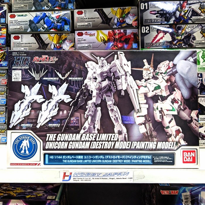 Jual HG Gundam Base Limited Unicorn Gundam Destroy Mode Painting Model ...