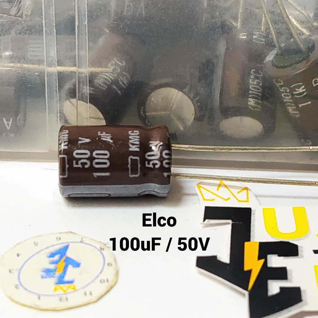 Jual KAPASITOR ELCO 100uF / 50V (1 Pcs) | Elko 100 uF/50 Volt (KMG Coklat , LXZ Biru , SMG Hitam ...