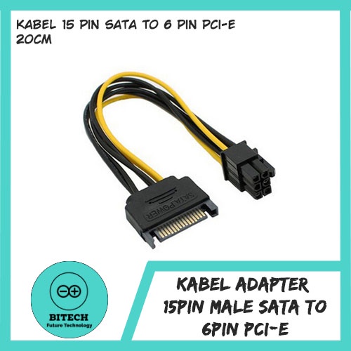 Jual Kabel Power 6 pin to SATA | Shopee Indonesia