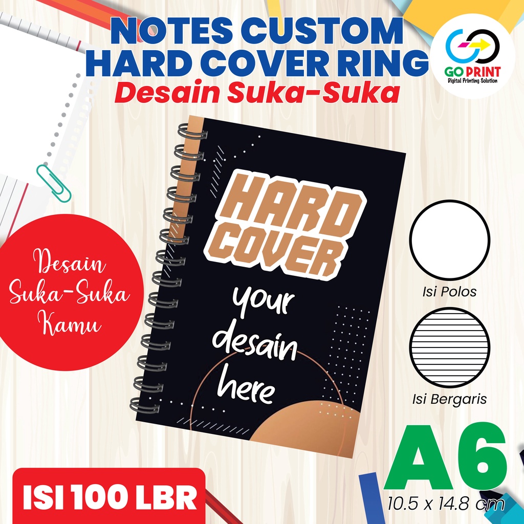 Jual Notebook Hardcover Custom A6 Spiral / Buku Catatan / Block Note ... Jual Notebook Hardcover Custom A6 Spiral / Buku Catatan / Block Note ...