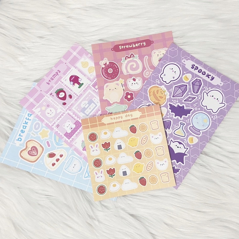 Jual Sticker sheets aesthetic - A6 - Cute Sticker | Shopee Indonesia
