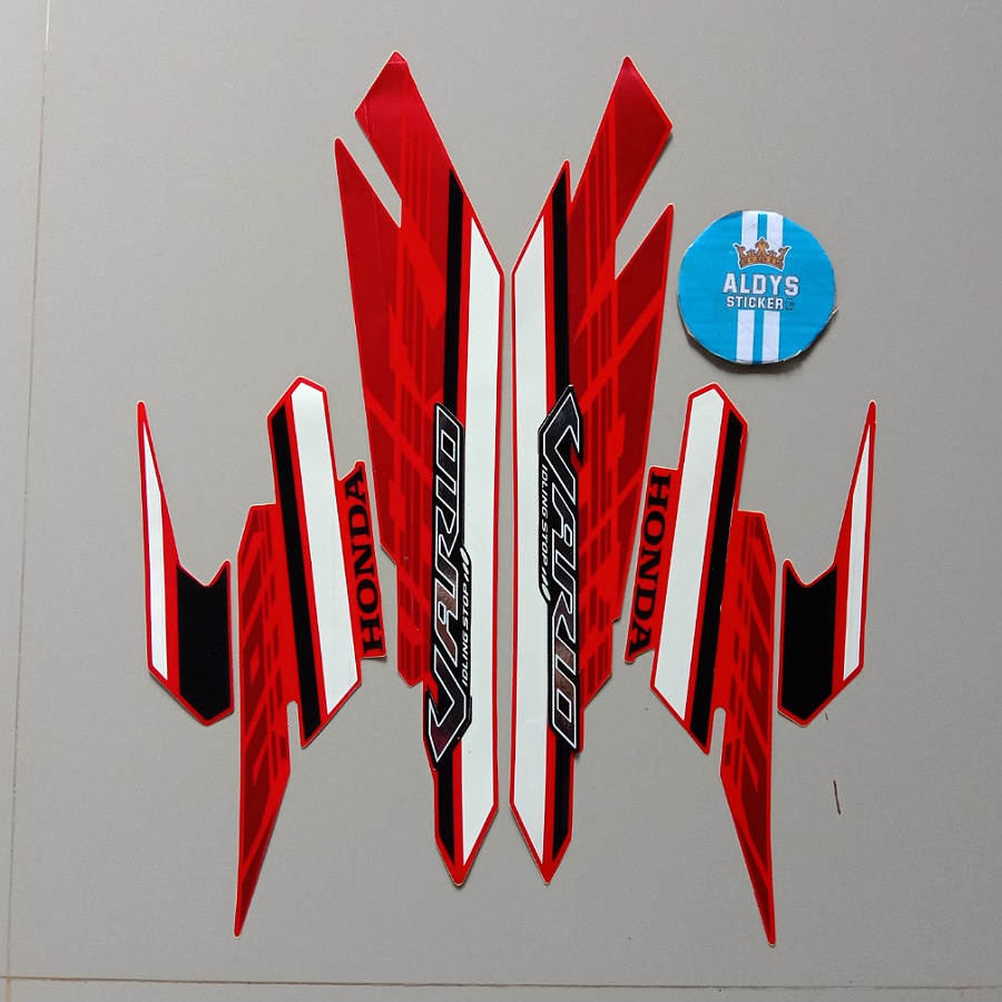 Jual stiker motor list body motor honda vario 125 iss 2017 merah ...