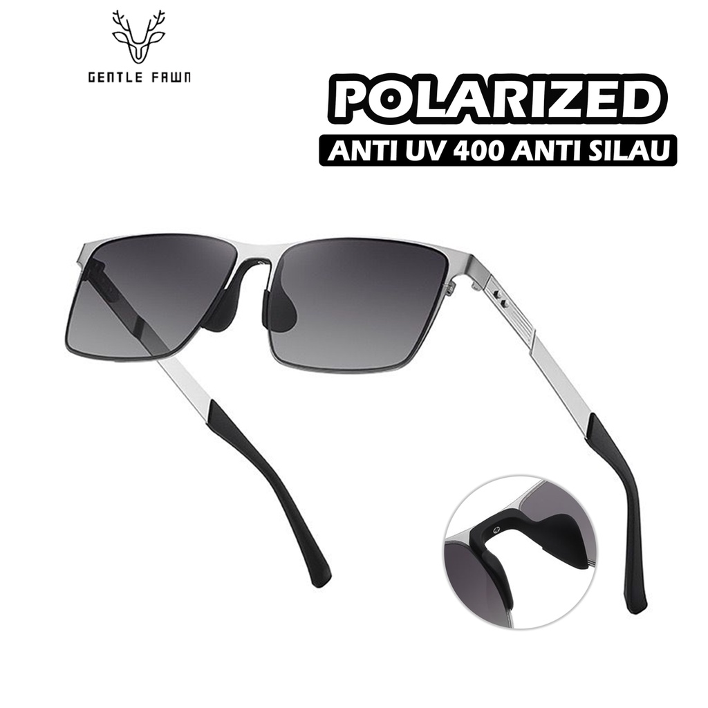 Jual Gentle Fawn Kacamata Hitam Sunglasses Polarized Anti UV400 Model Kotak Style Simple Fashion ...