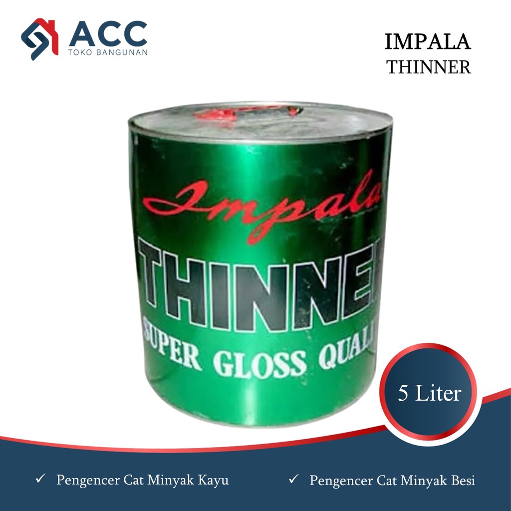 Jual Thinner Impala 5 Liter / Pengencer Cat Minyak Kayu Dan Besi ...