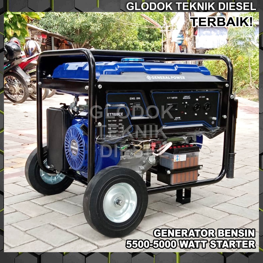 Jual General Generator Genset 5500 5000 W ET 7000 CE Watt Electric ...