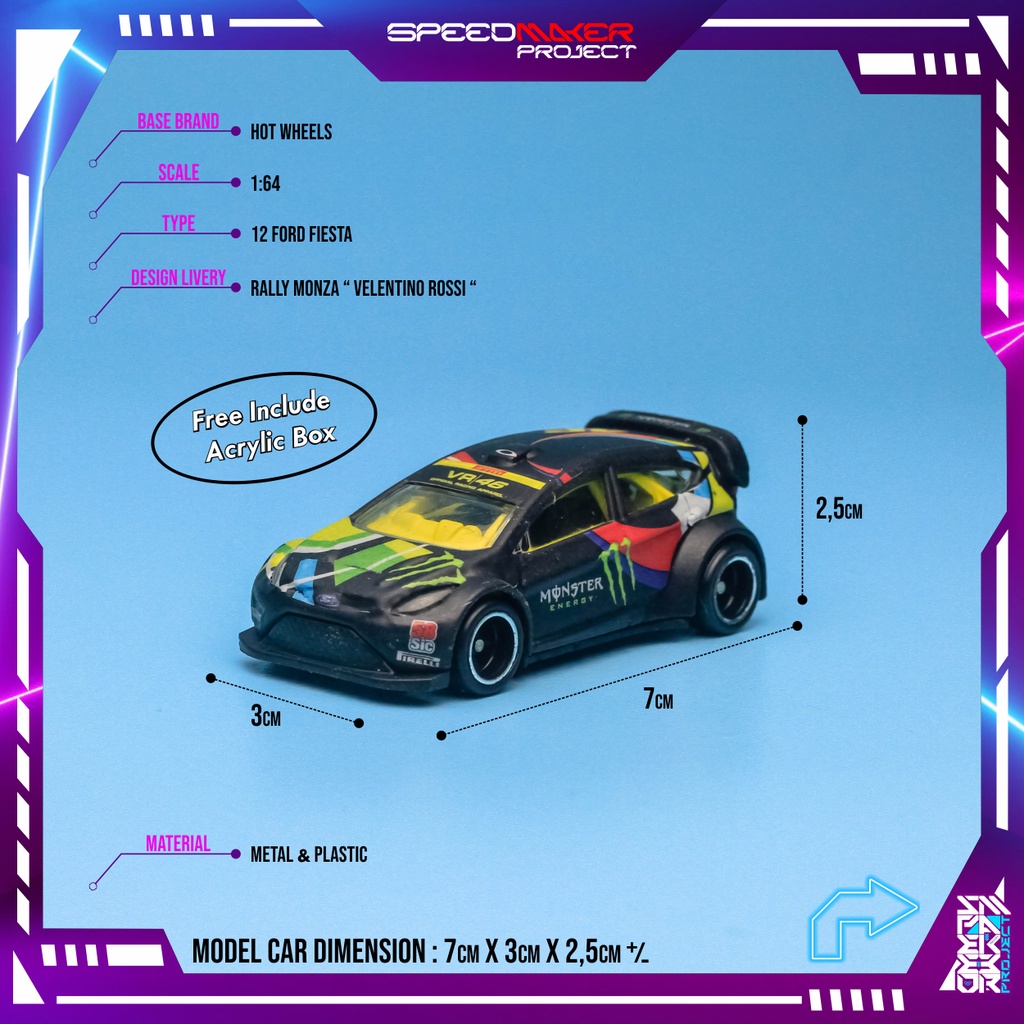 Jual Hot Wheels Custom 12 Ford Fiesta Rally Monza VR46 Valentino Rossi ...